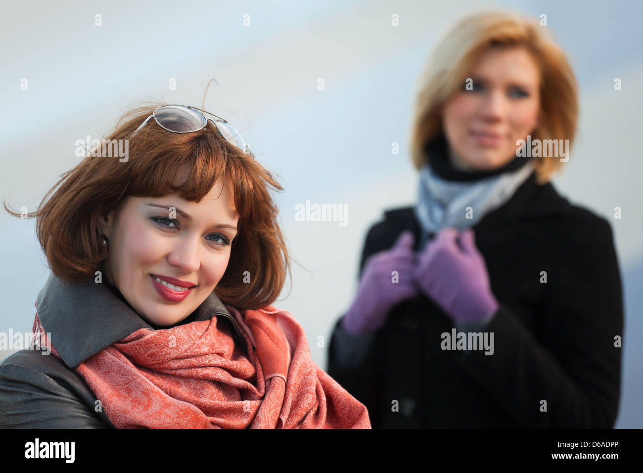 Two happy women Stock Photo - Alamy