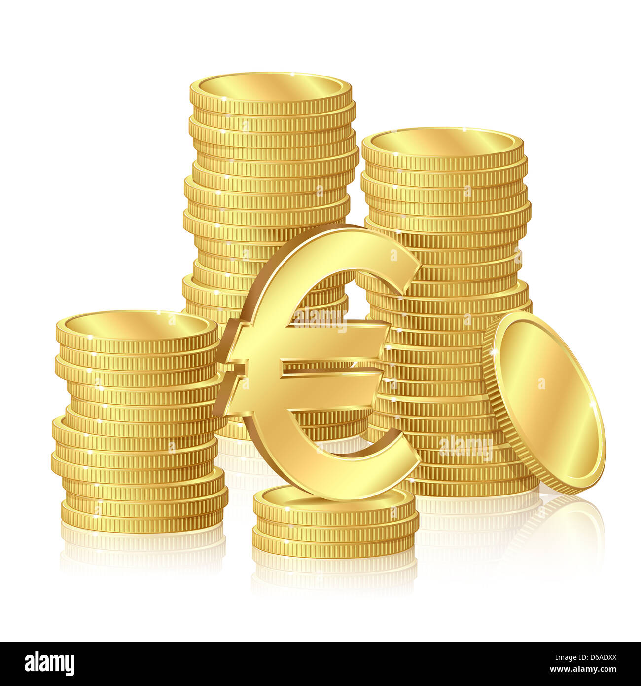Stacks of gold coins Stock Photo - Alamy