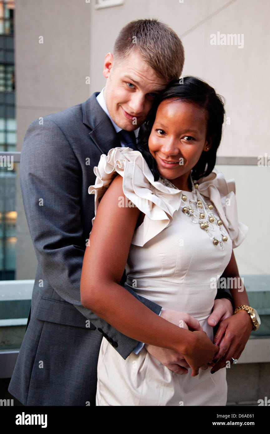 Man Embracing Woman from Behind, Portrait Stock Photo - Alamy