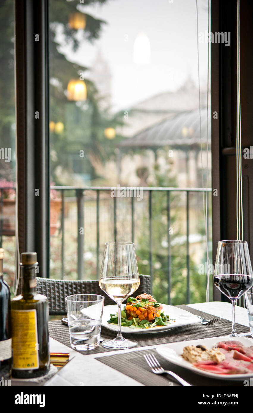 Table set for Lunch in Hotel Restaurant Stock Photo - Alamy