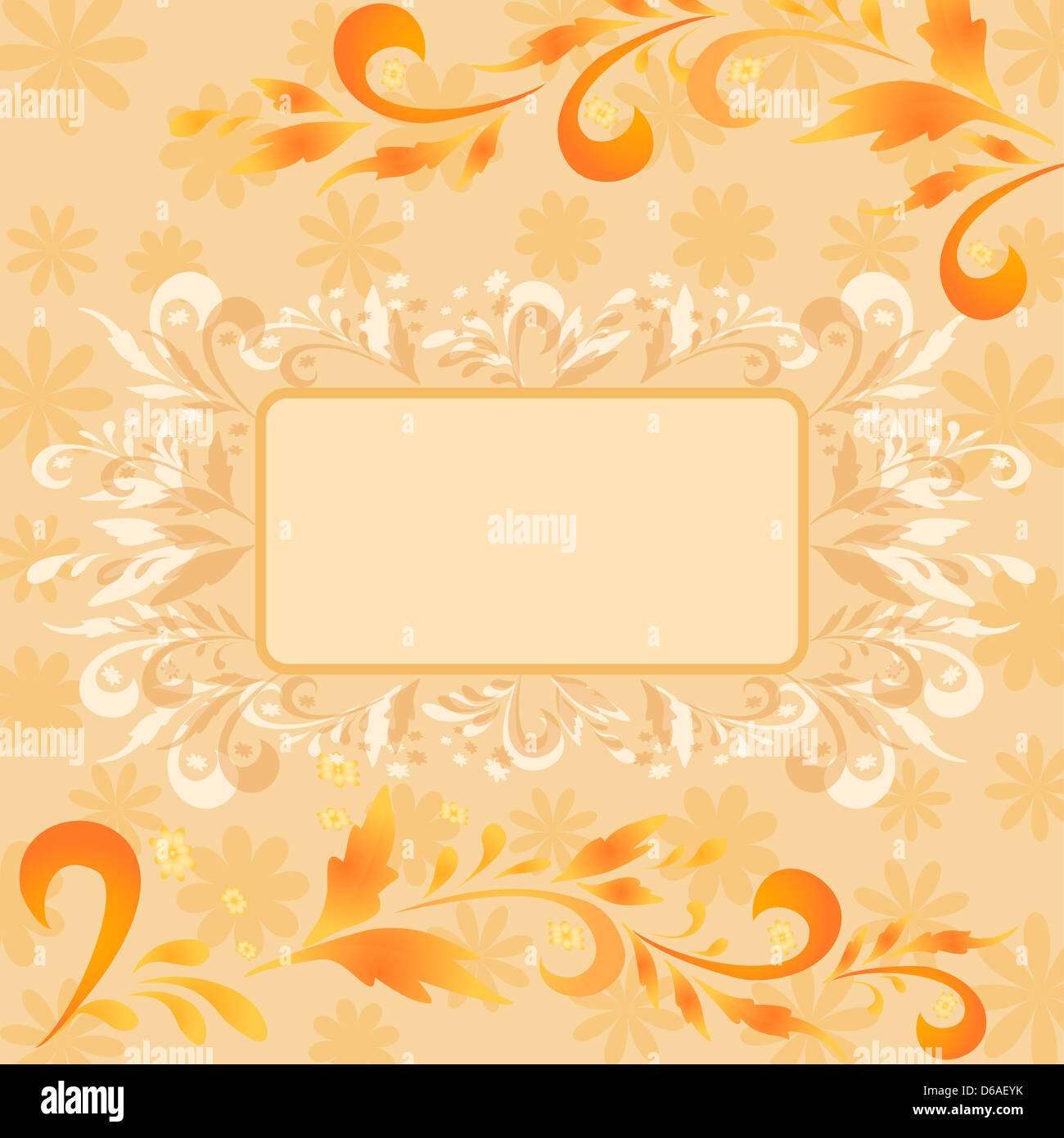 Background, flowers and frame Stock Photo - Alamy