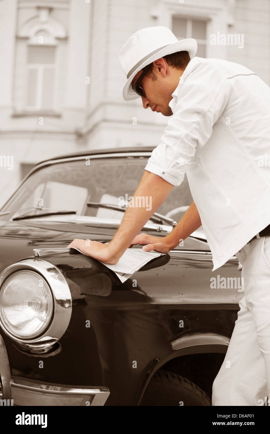 Handsome young man and 1960s and street hi-res stock photography and ...