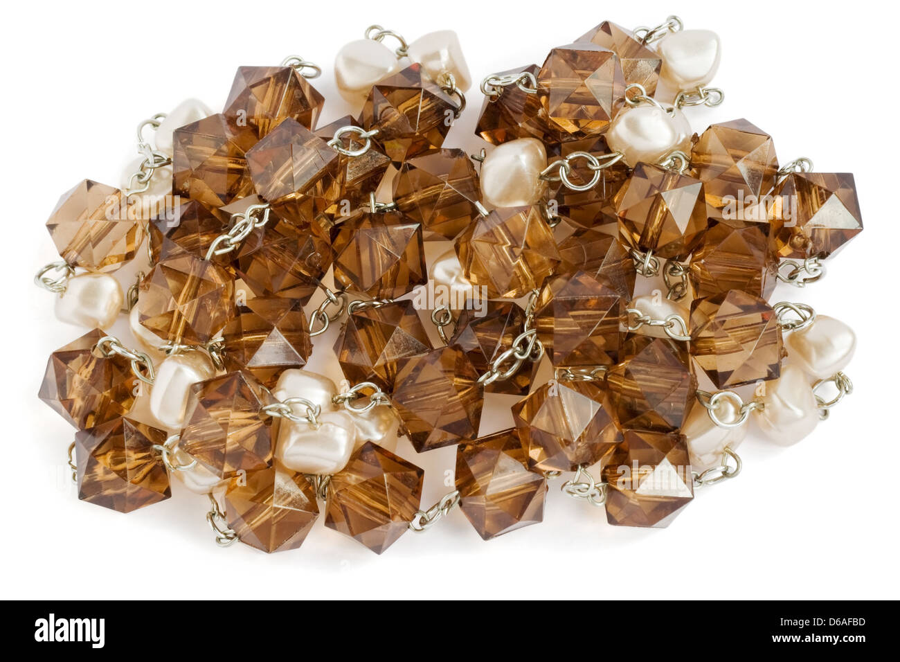 necklace from transparent yellow plastic Stock Photo - Alamy