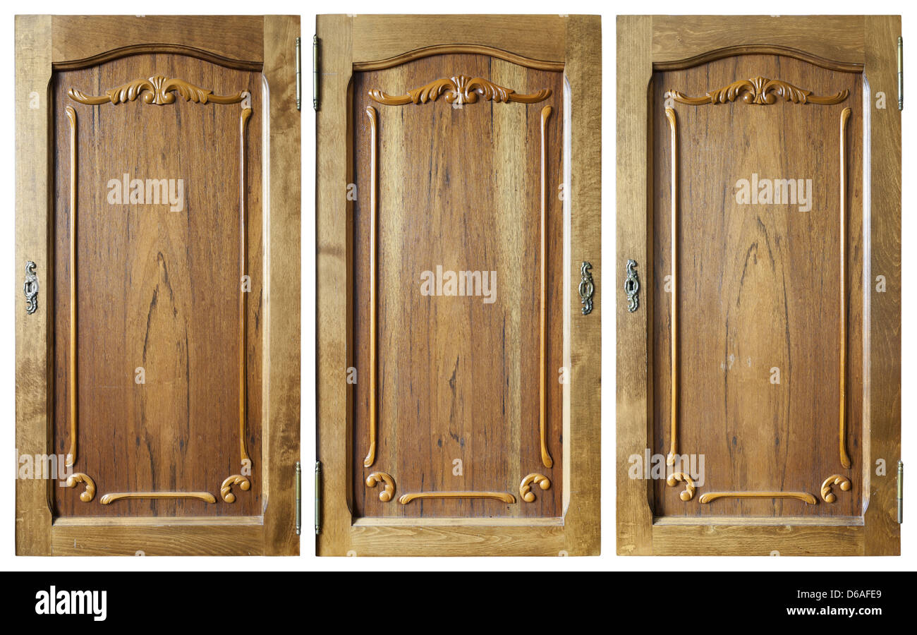 Wooden doors set Stock Photo - Alamy