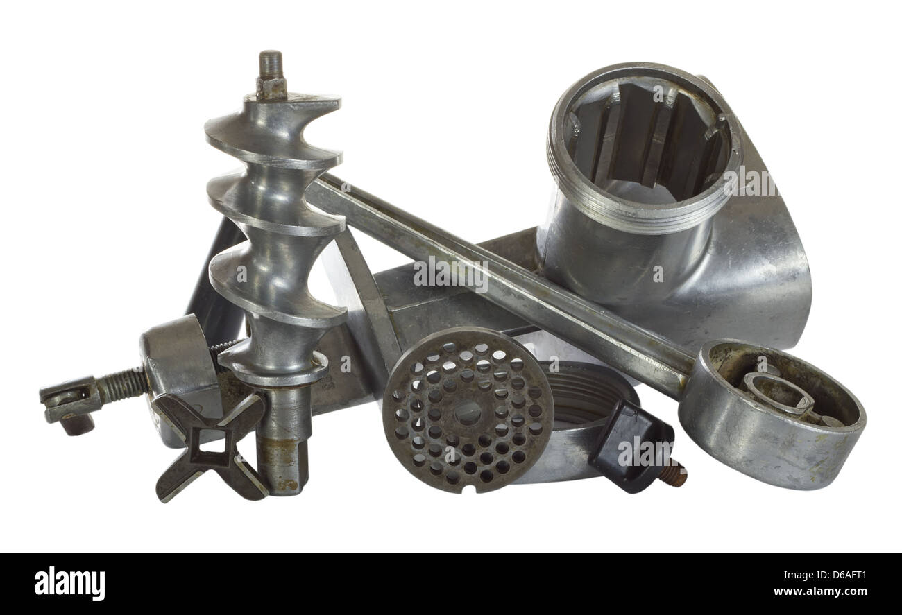retro metal kitchen device - grinder Stock Photo - Alamy