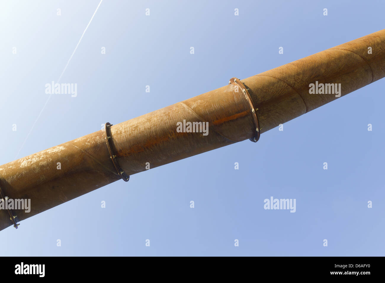 Rusty gas pipe in the sky Stock Photo - Alamy