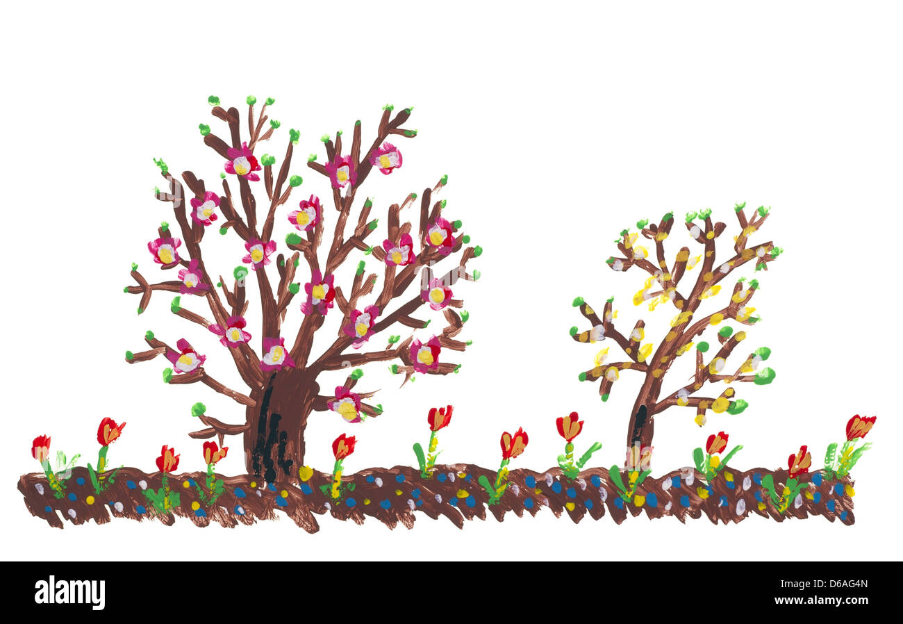 Abstract painted Spring concept Stock Photo - Alamy