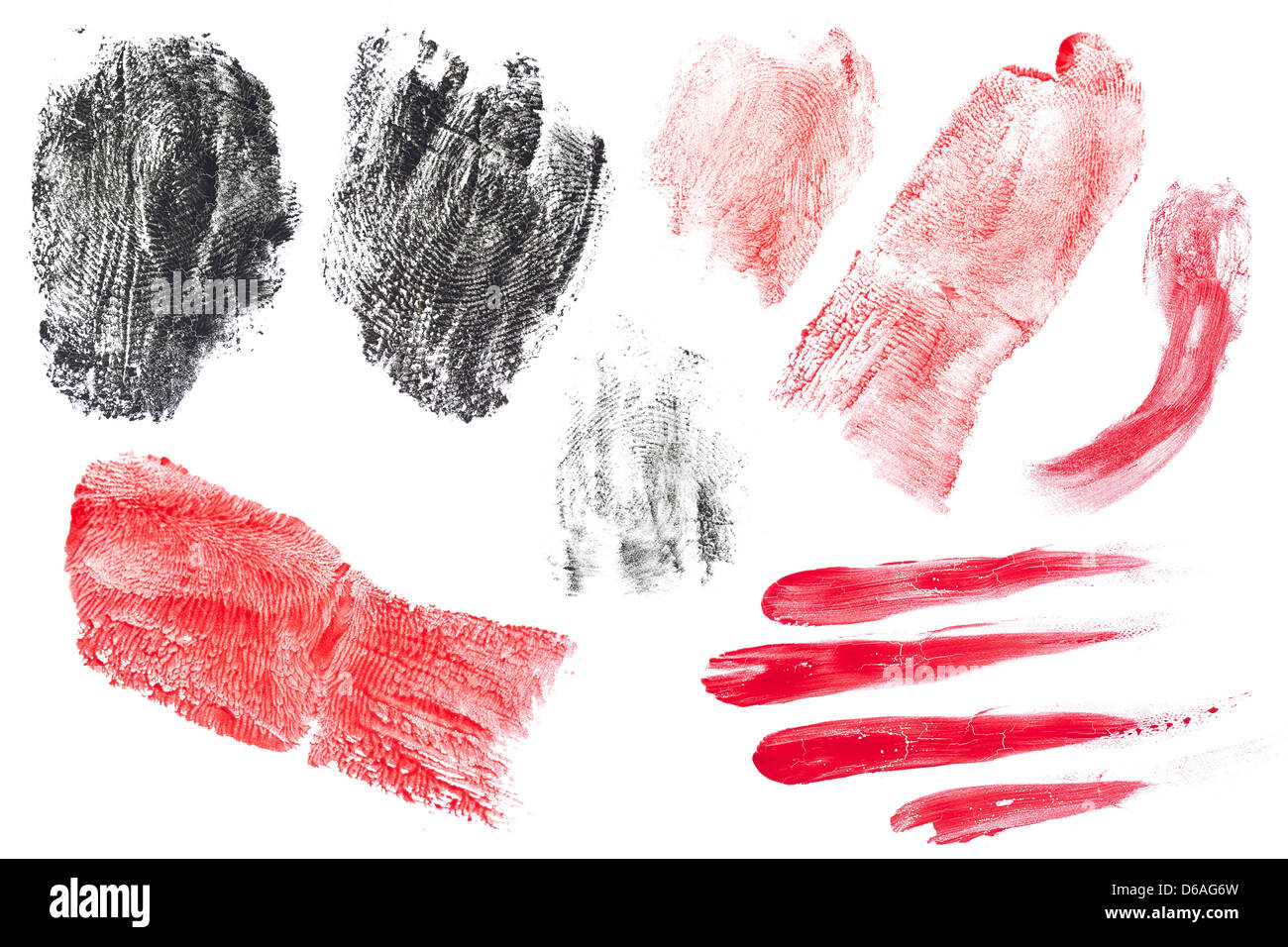 isolated finger print mark collage Stock Photo - Alamy