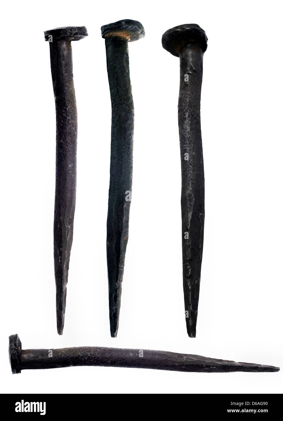 Four iron nails hi-res stock photography and images - Alamy