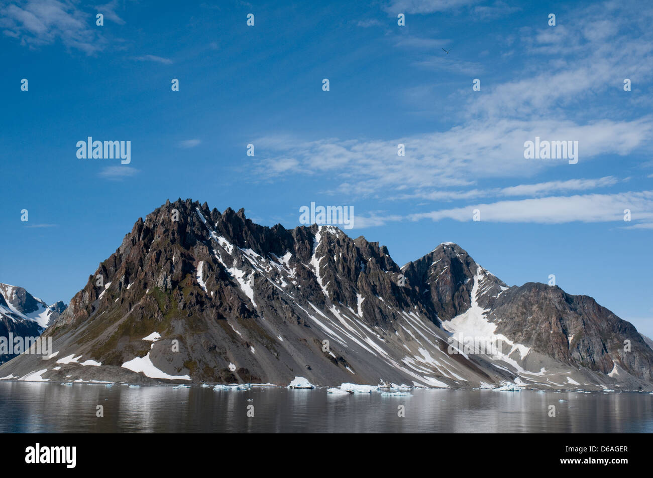 Norway, Svalbard Archipelago, Spitsbergen, Hornsund. Rugged mountainous ...