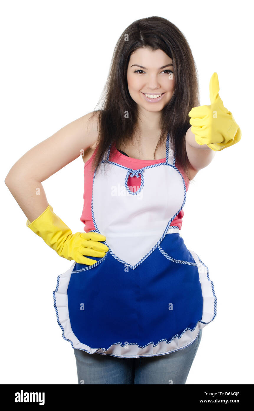 Portrait of the girl - concept Cleaning Stock Photo - Alamy