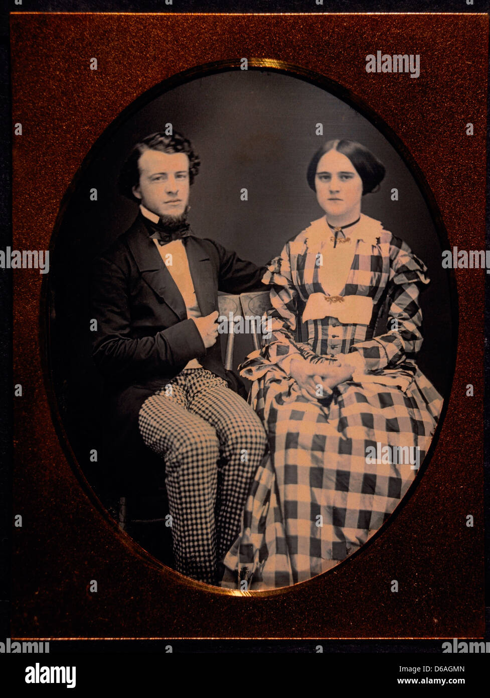 Young Couple in Formal Attire, Portrait, Daguerreotype, Circa 1850's ...
