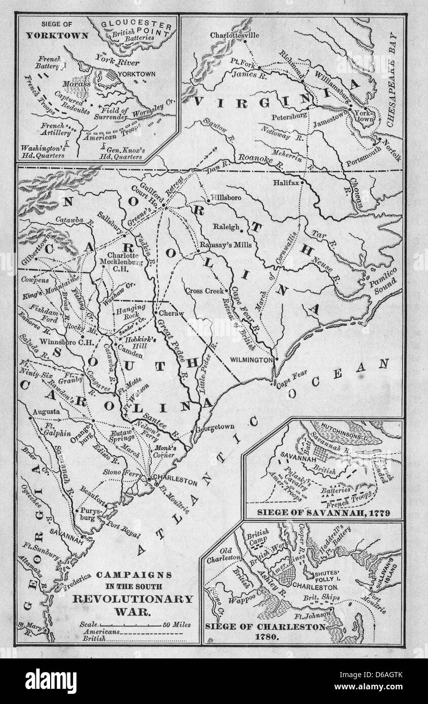 Revolutionary War Map Blank