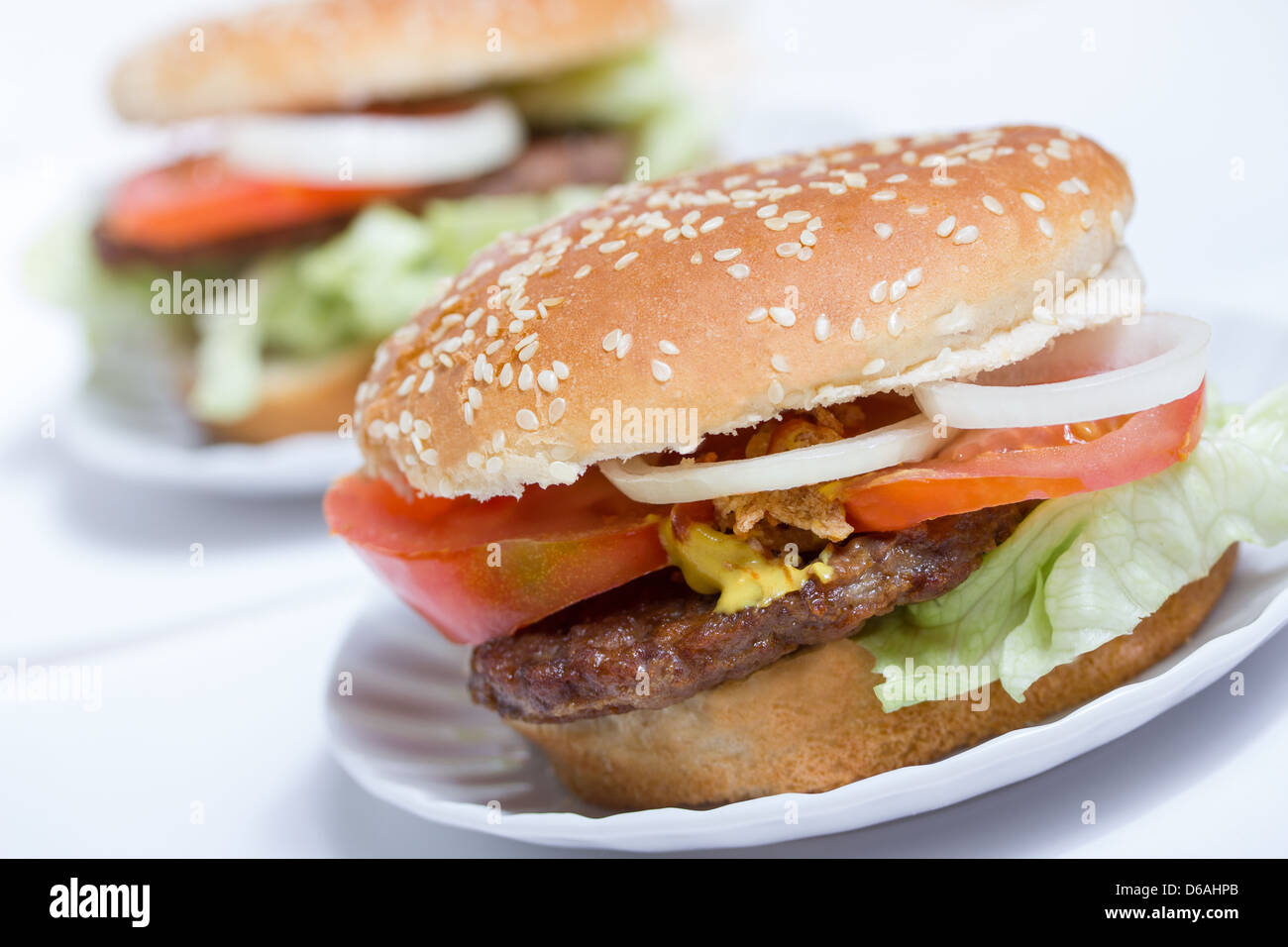 Classic hamburger not cheese hi-res stock photography and images - Alamy