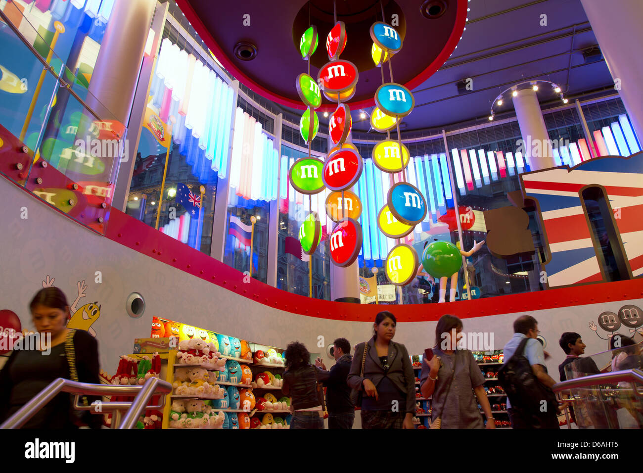 London, United Kingdom, inside view of the M & M's World Stock Photo ...