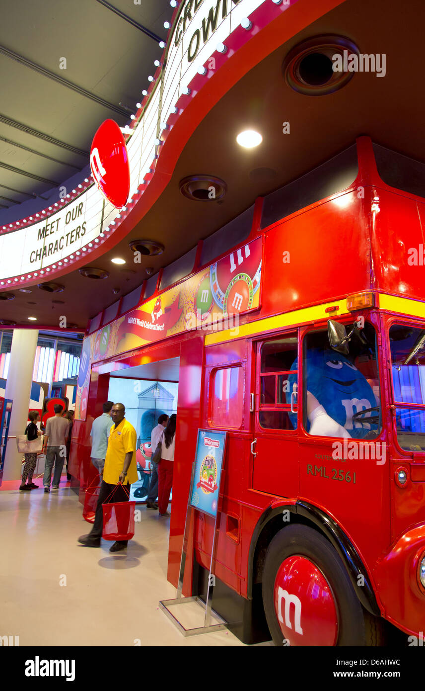 London, United Kingdom, inside view of the M & M's World Stock Photo ...