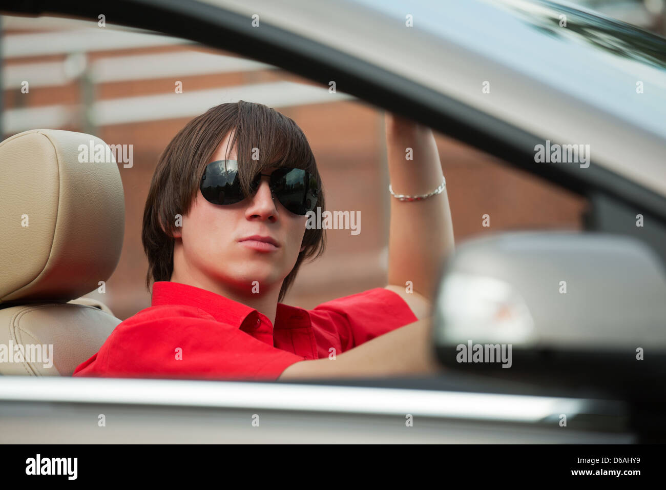 Teens driving convertible hi-res stock photography and images - Alamy