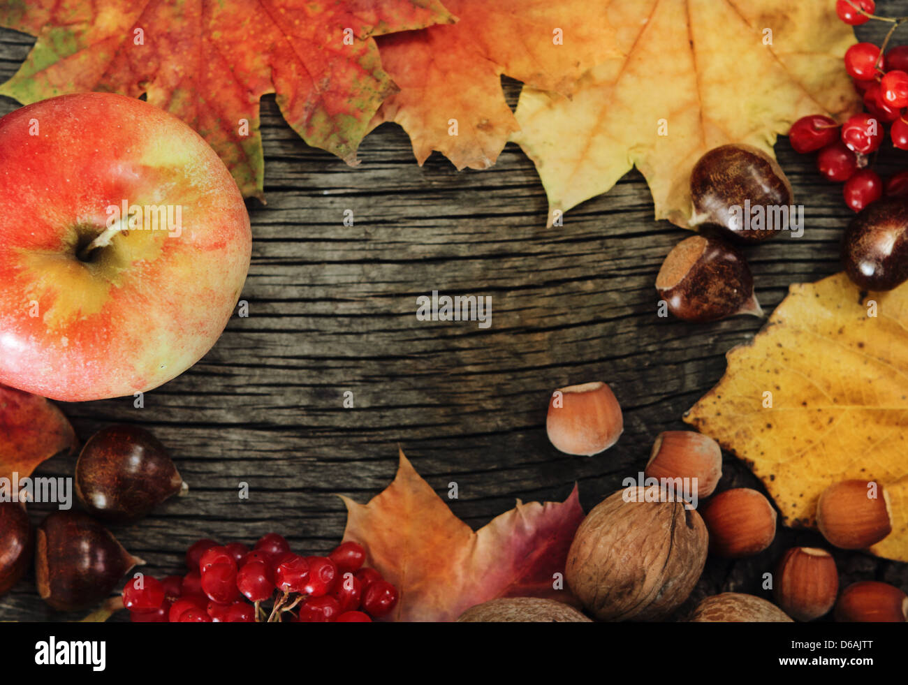 Still life with autumn leaves Stock Photo - Alamy