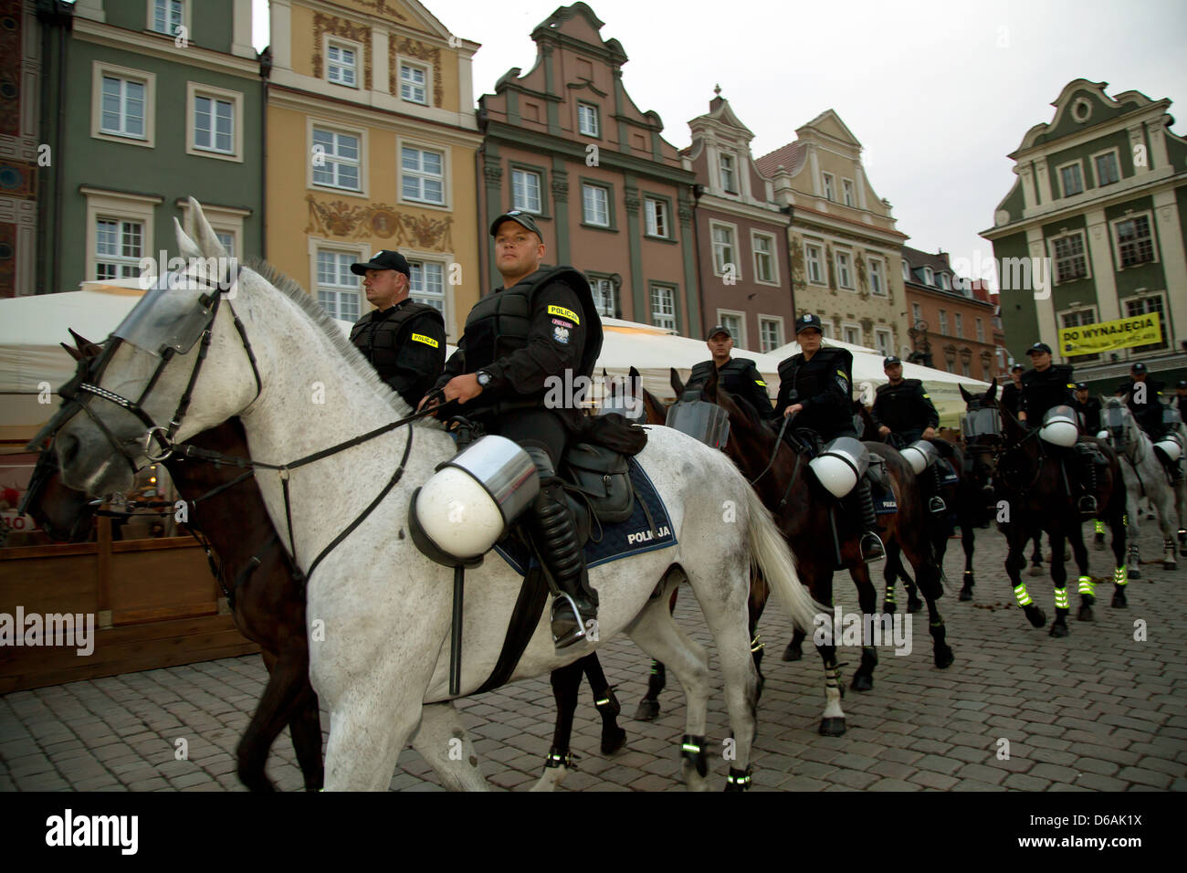 Poznan, Poland, mounted police is most Stary Rynek Stock Photo - Alamy