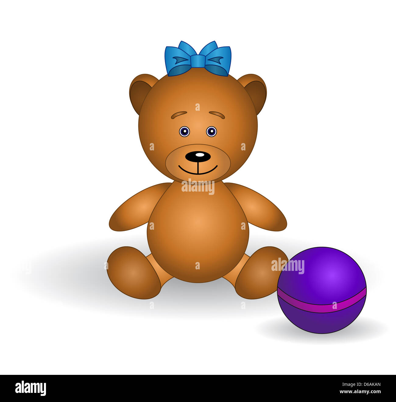 Toy teddy bear with a ball Stock Photo - Alamy