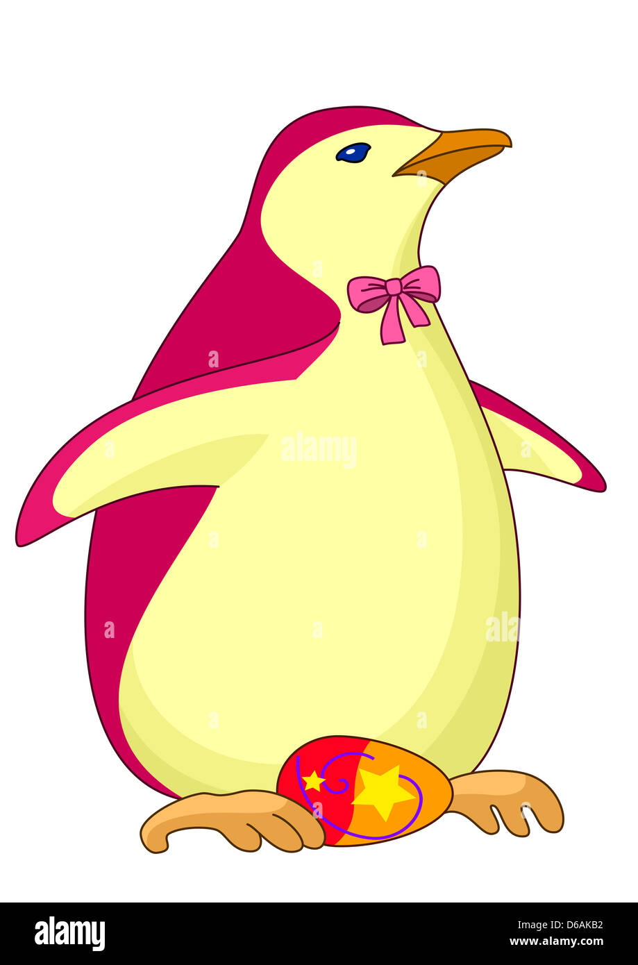Penguin with easter egg Stock Photo - Alamy