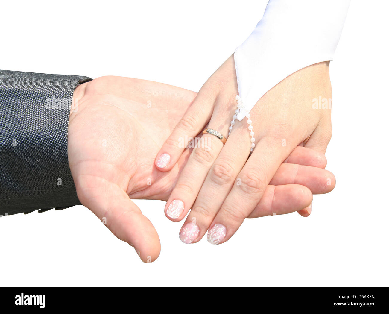 Man and woman wedding hands Stock Photo - Alamy