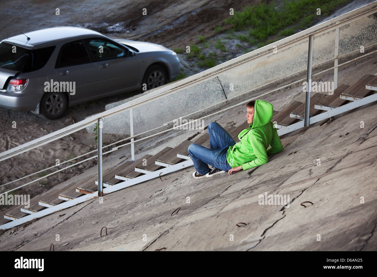Young man in depression Stock Photo - Alamy