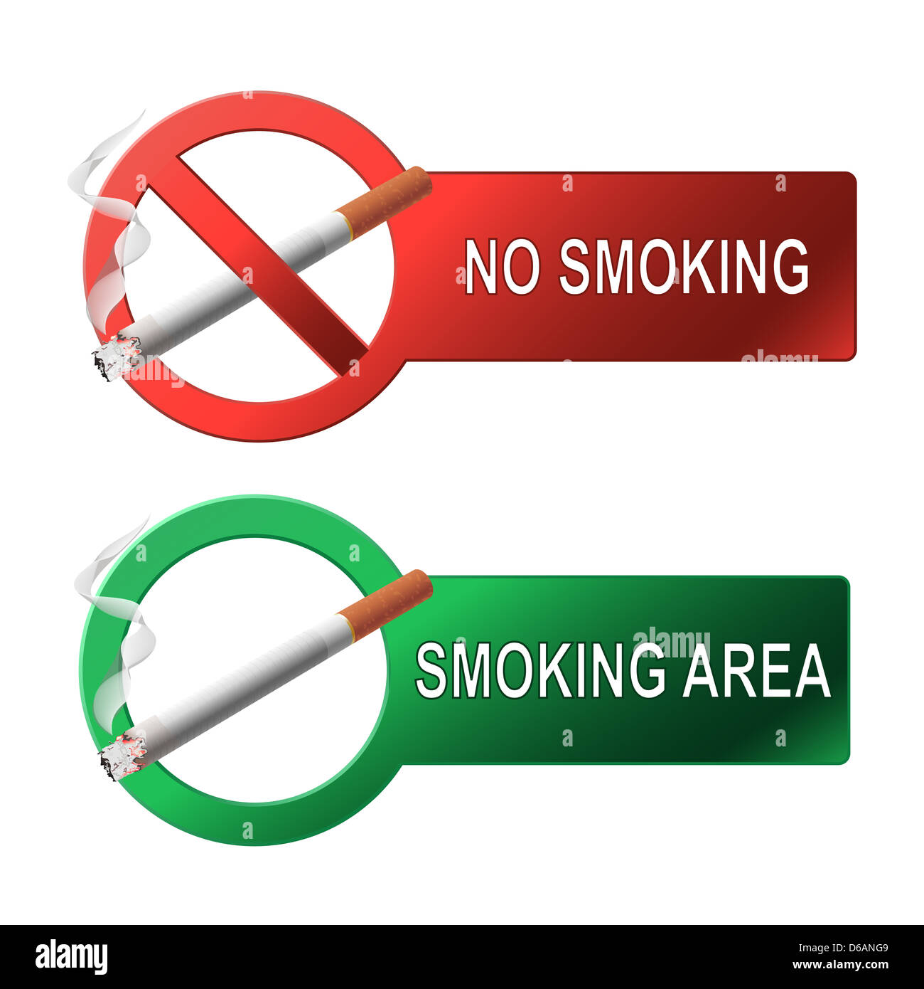 Smoking prohibition sign Cut Out Stock Images & Pictures - Alamy