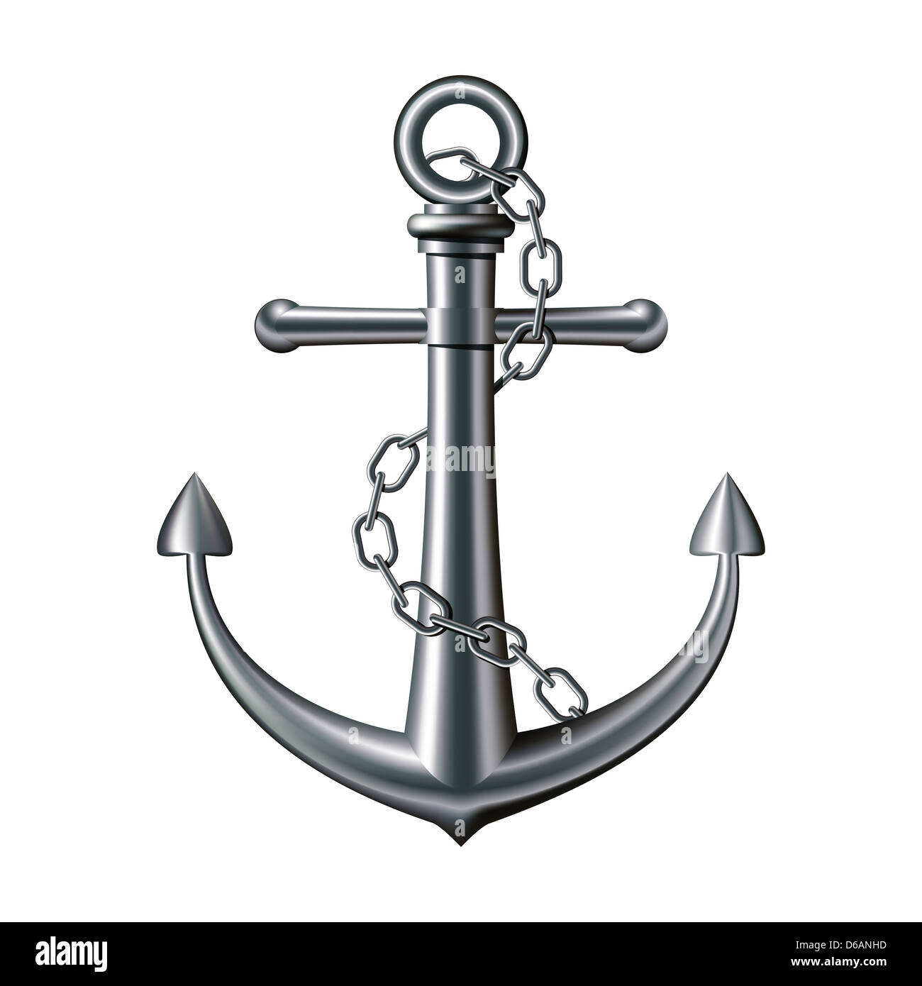 Anchor on white background Stock Photo - Alamy