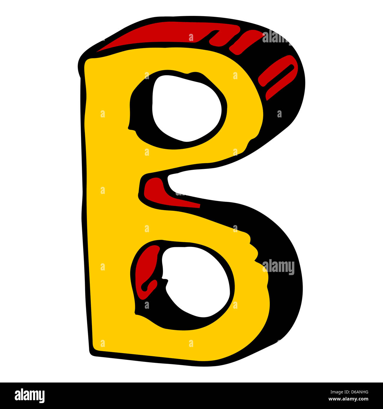 childlike doodle ABC, hand drawn letter B Stock Photo - Alamy
