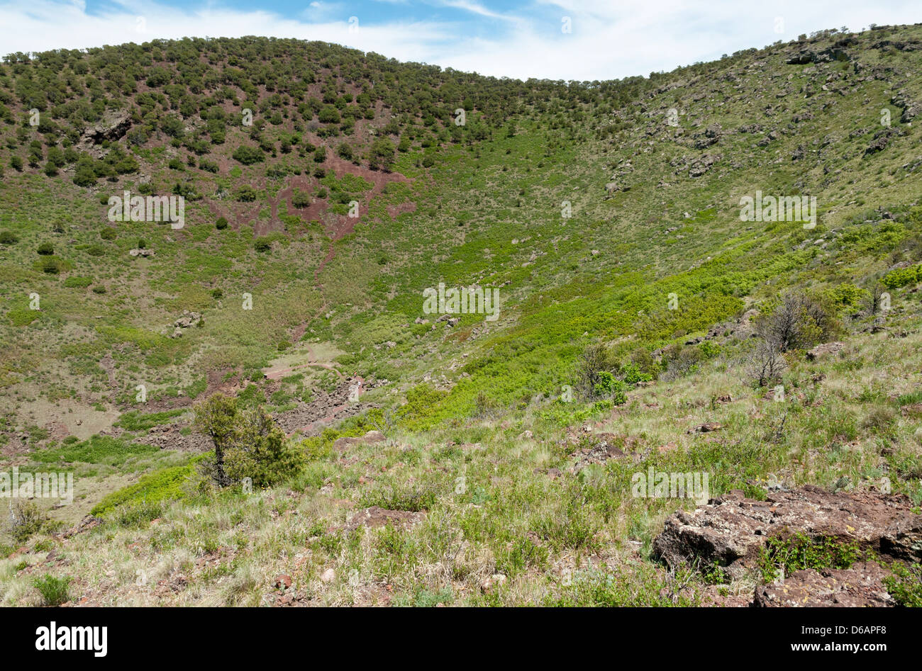 New Mexico, Capulin Volcano National Monument, view of Crater Vent ...