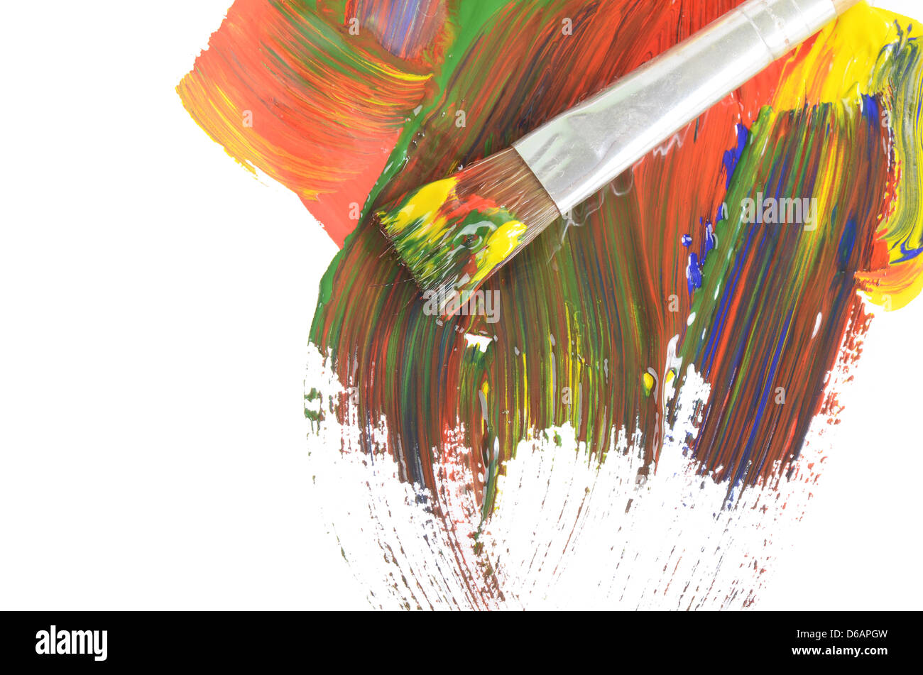 Abstract dabs colour paints Stock Photo - Alamy