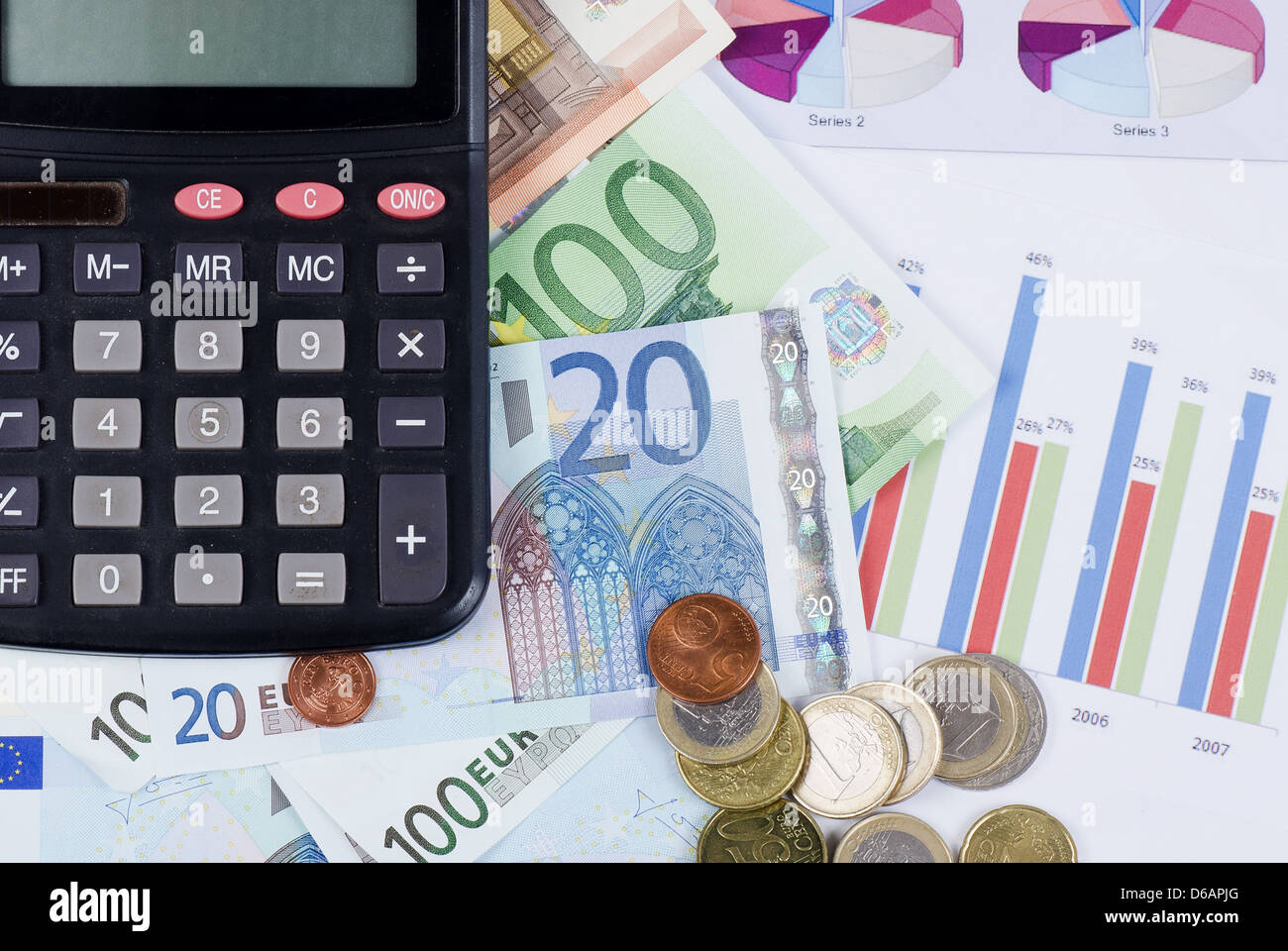 Euro coin falling banknotes hi-res stock photography and images - Alamy