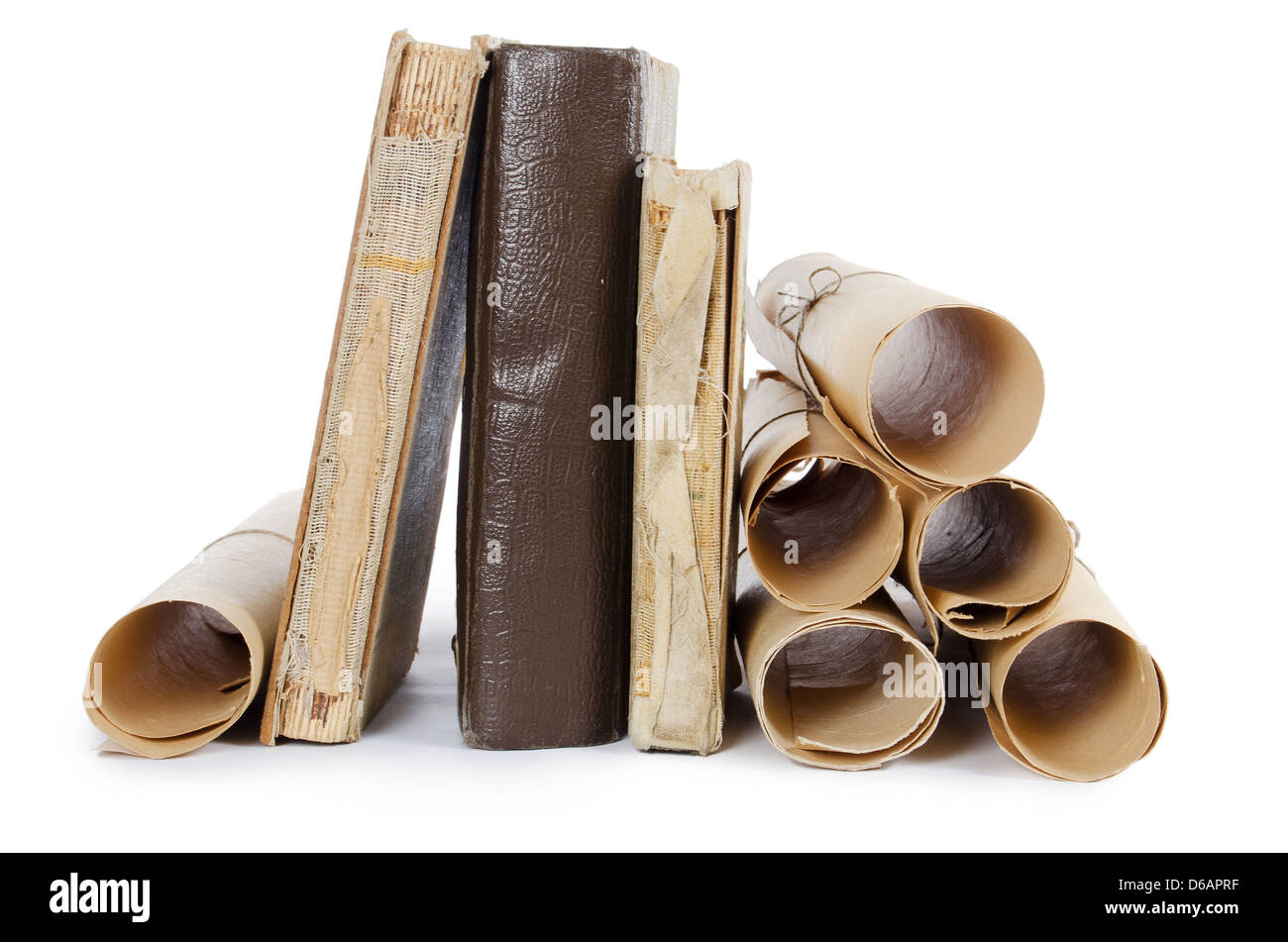 Old library historic books Cut Out Stock Images & Pictures - Alamy