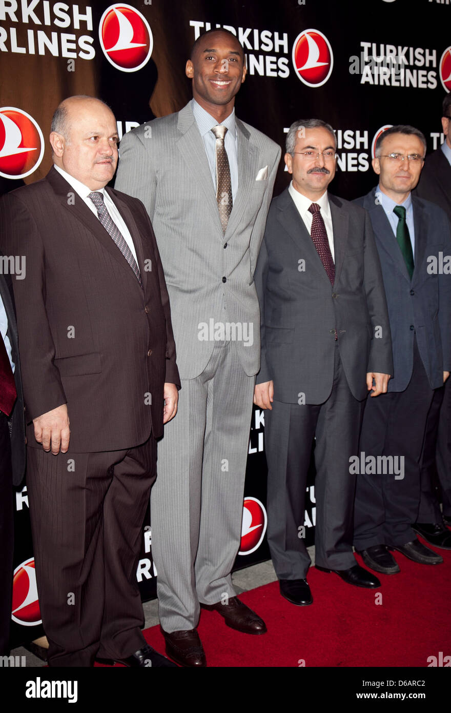 Hamdi Topcu, Kobe Bryant, and guests Kobe Bryant and Turkish Airlines ...