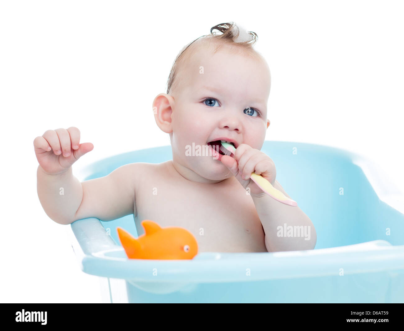 Cute baby taking bath hi-res stock photography and images - Alamy