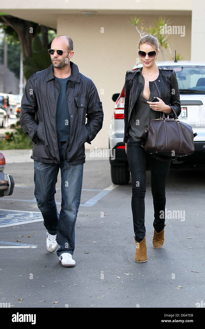 Jason Statham and Rosie Huntington-Whiteley Jason Statham leaving Joan ...