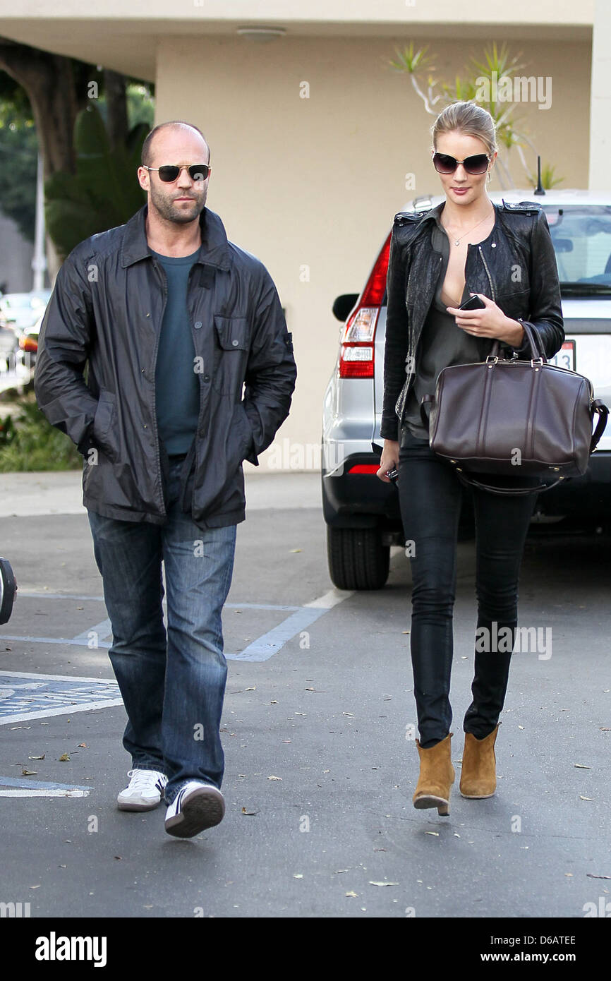Jason Statham and Rosie Huntington-Whiteley Jason Statham leaving Joan ...