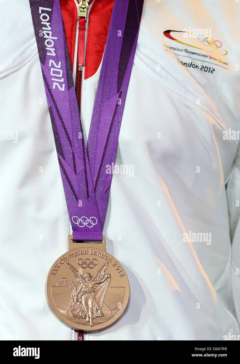The bronze medal of german tabletennis player Timo Boll pictured during ...