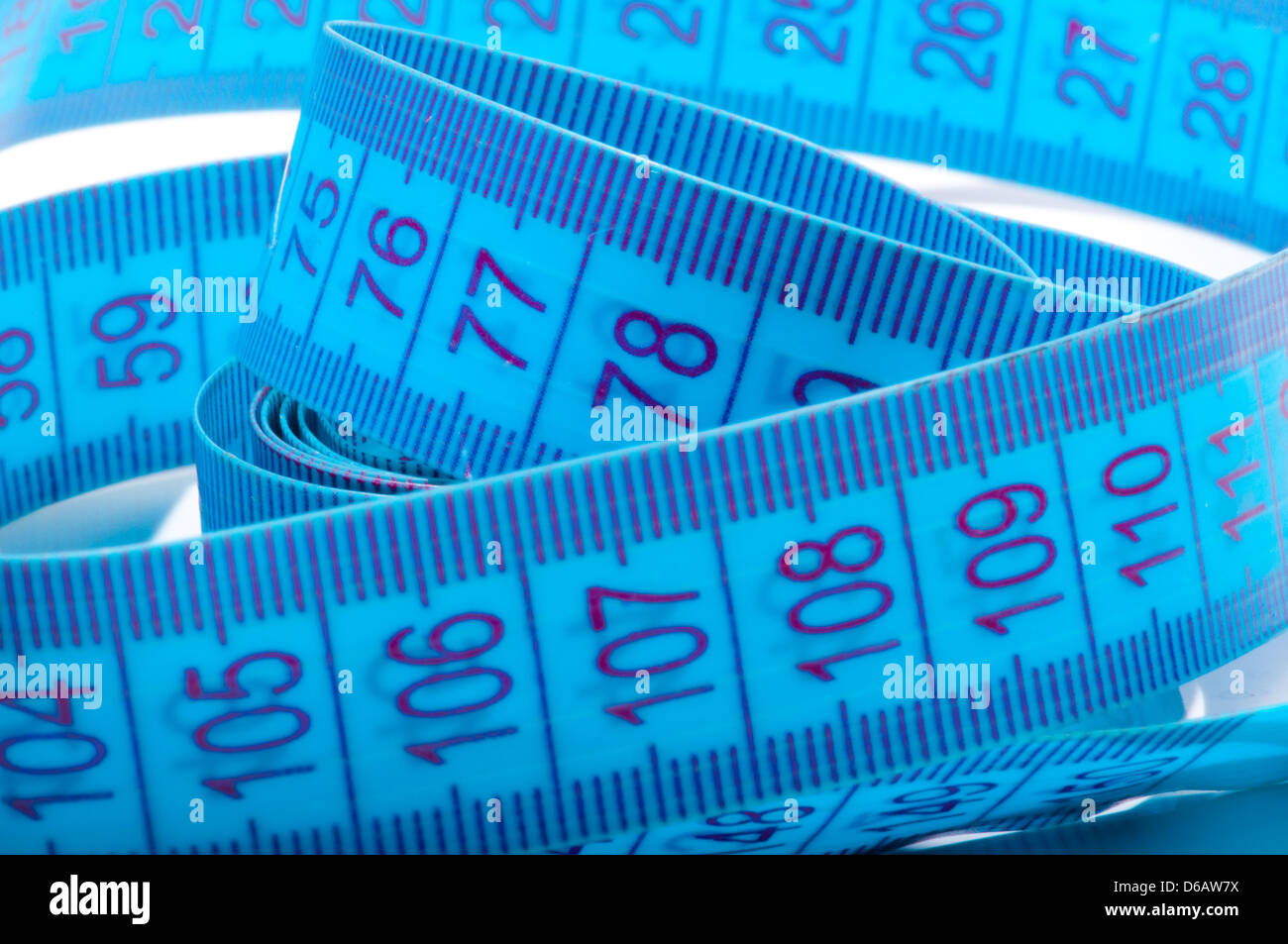 Tape measure close - up . Isolated over white background Stock Photo ...