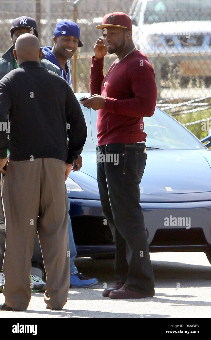 50 Cent aka Curtis James Jackson III arrives at an office building with ...