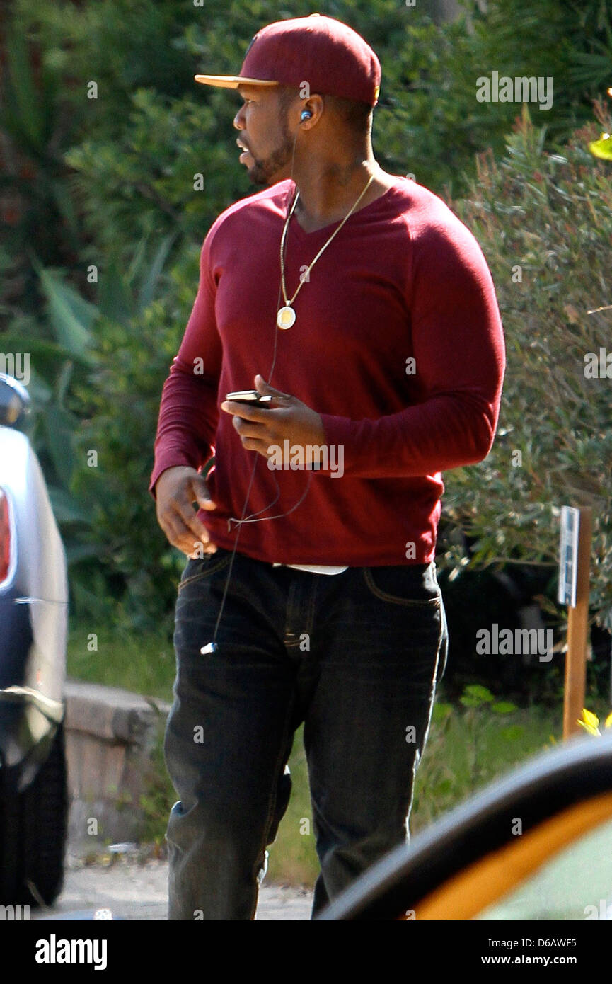 50 Cent aka Curtis James Jackson III arrives at an office building with ...