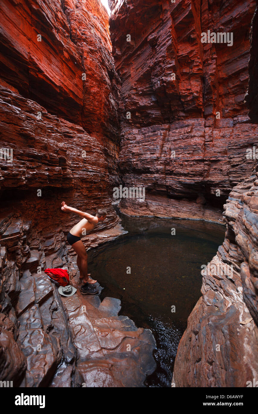 Hancock gorge, karijini national park hi-res stock photography and ...
