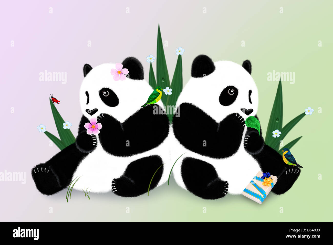 Panda illustrations hi-res stock photography and images - Alamy