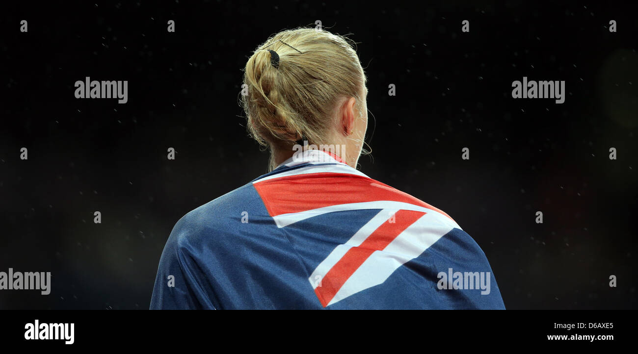 Sally Pearson of Australia celebrates after winning the gold medal in ...