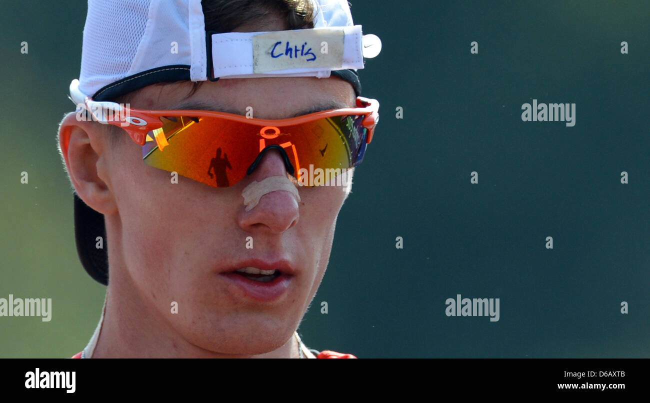 Christopher Linke of Germany competes during the Men's 50km Race Walk ...