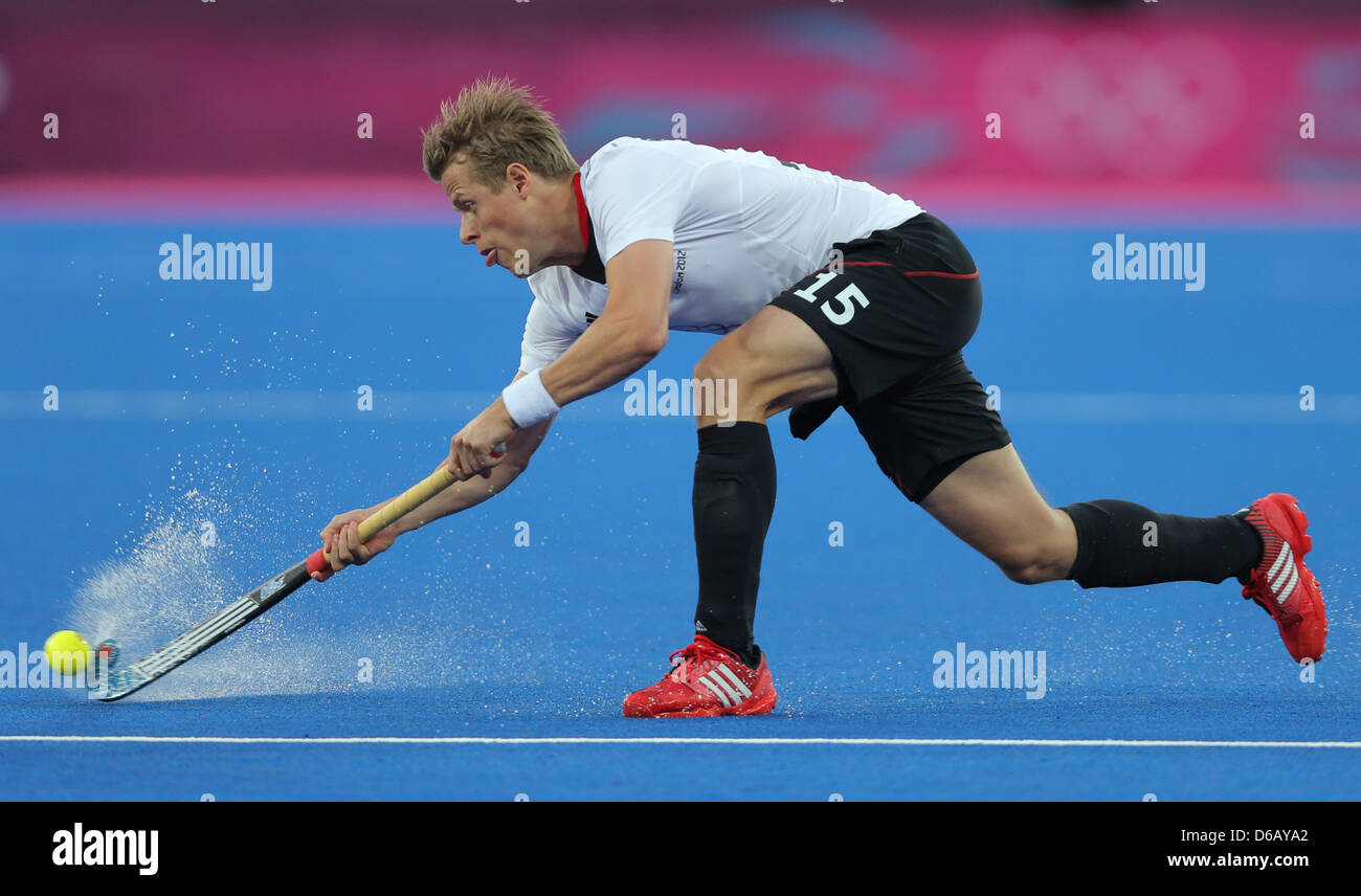 Benjamin Wess of Germany in action during the Hockey Gold Medal Match ...