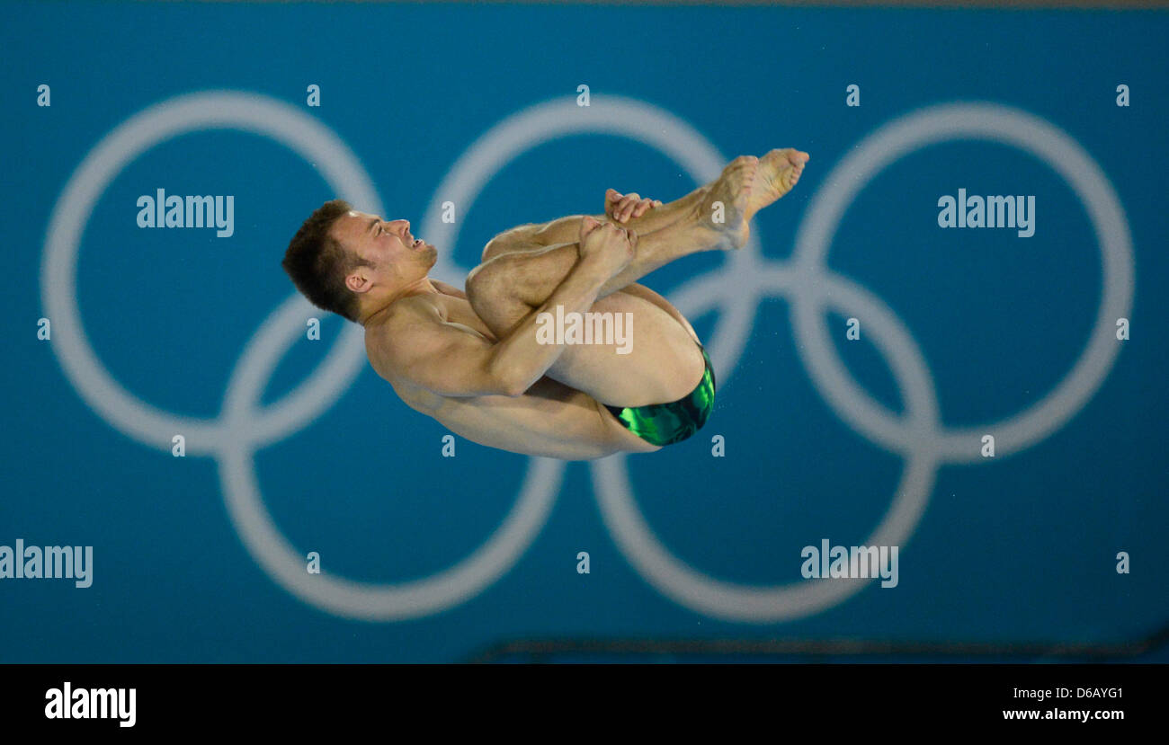 Sascha Klein of Germany competes in the Men's 10m Platform final diving ...