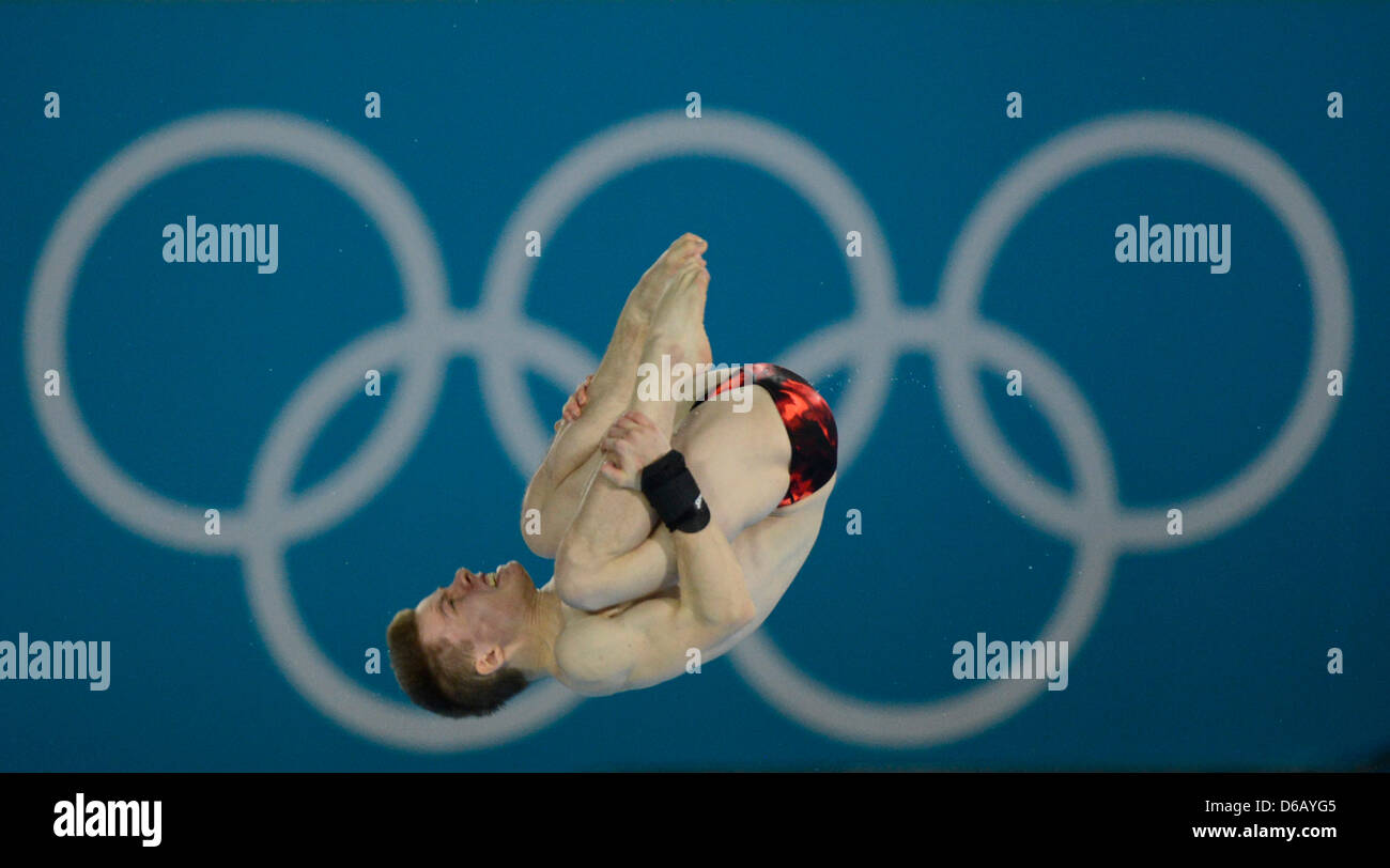Martin Wolfram of Germany competes in the Men's 10m Platform final ...