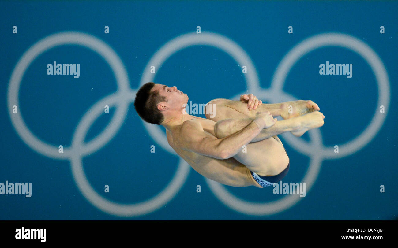 David Boudia of the USA competes in the Men's 10m Platform final diving ...